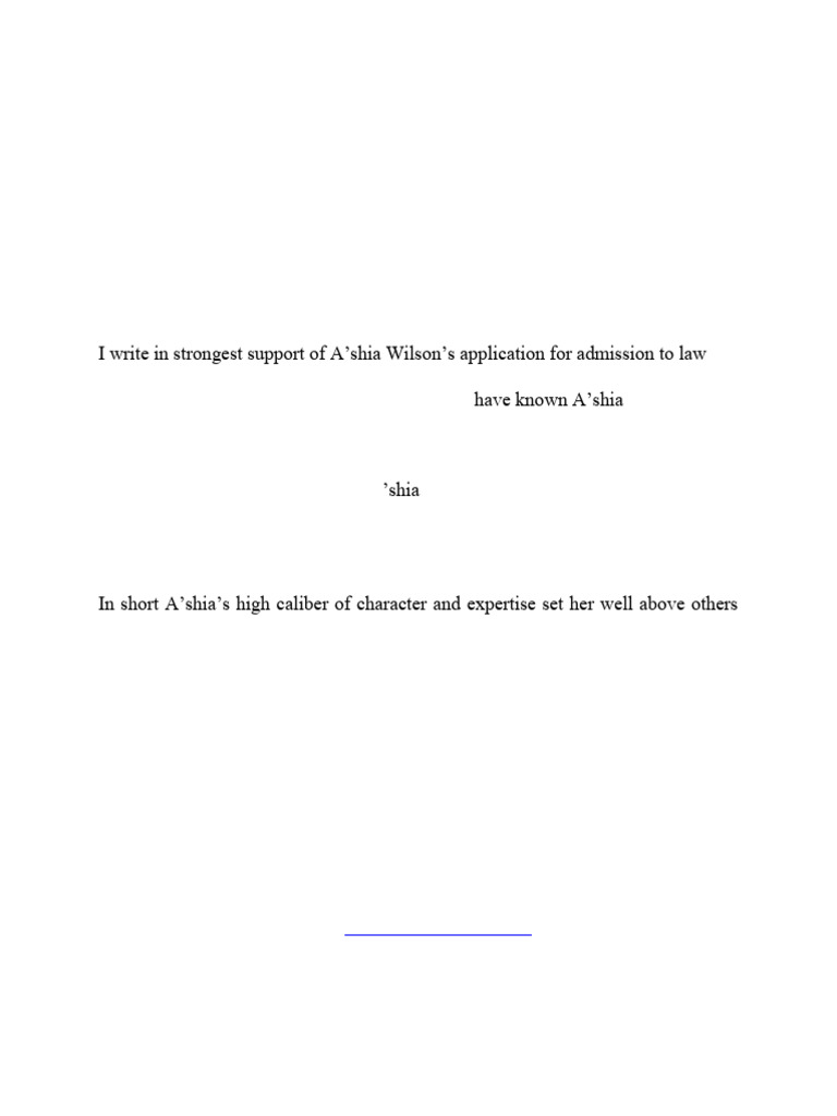 Letter of Recommendation 1 | PDF