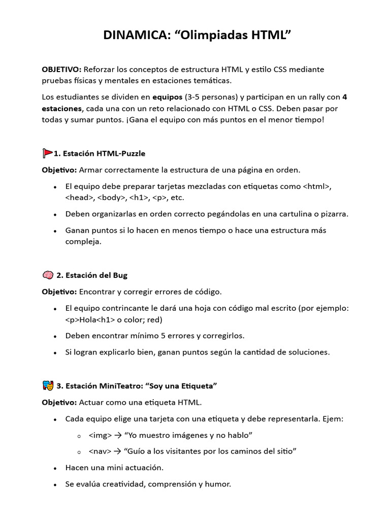 DINAMICA PARA HTML y CSS | PDF