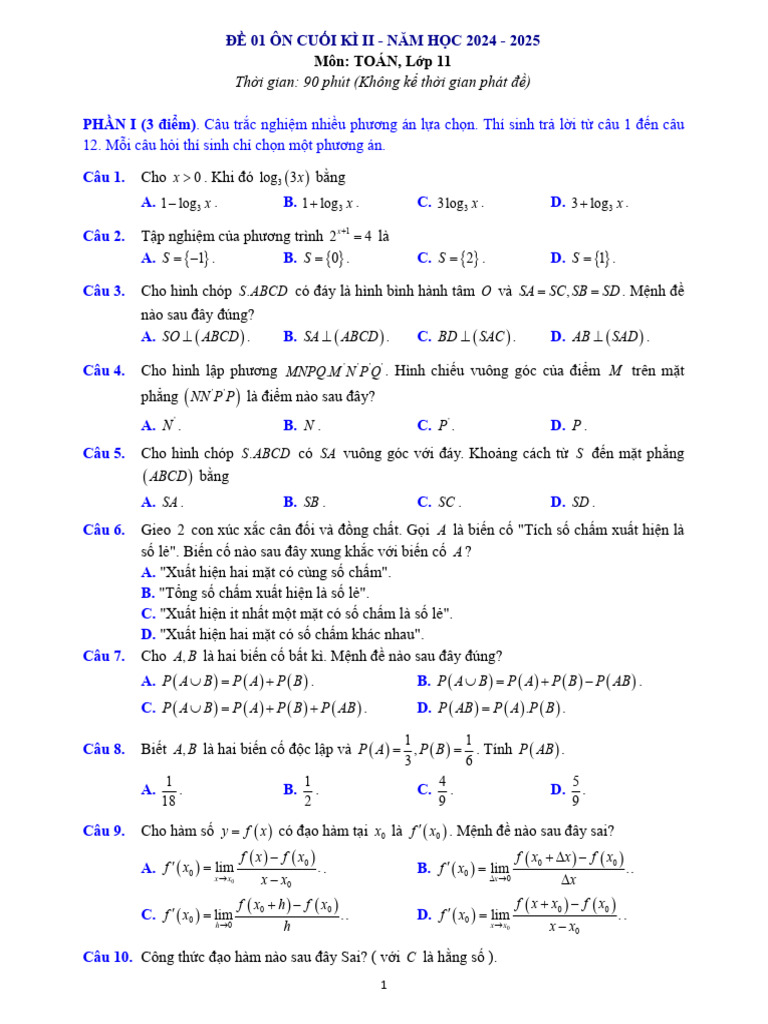 ĐỀ-ÔN-TẬP-CK2-TOÁN-11-KNTT | PDF