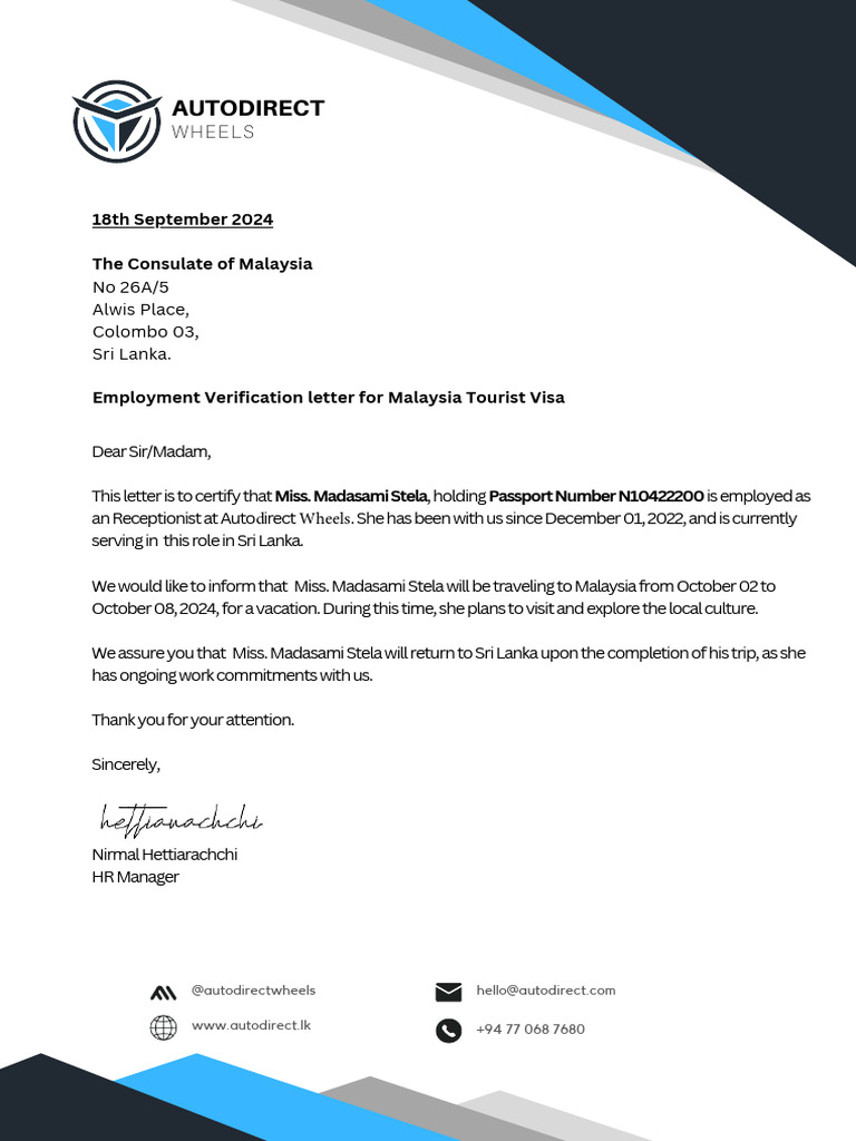 Company Leave request letter | PDF