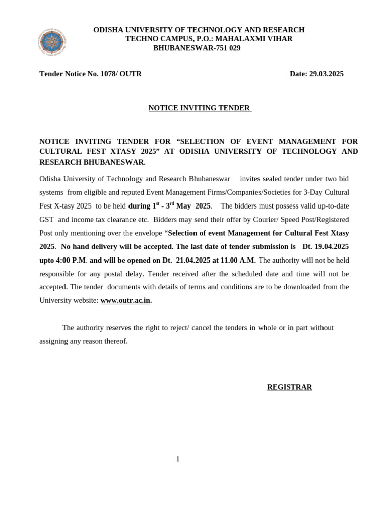 Xtasy 2025 Retender Final | PDF | Arbitration | Indemnity