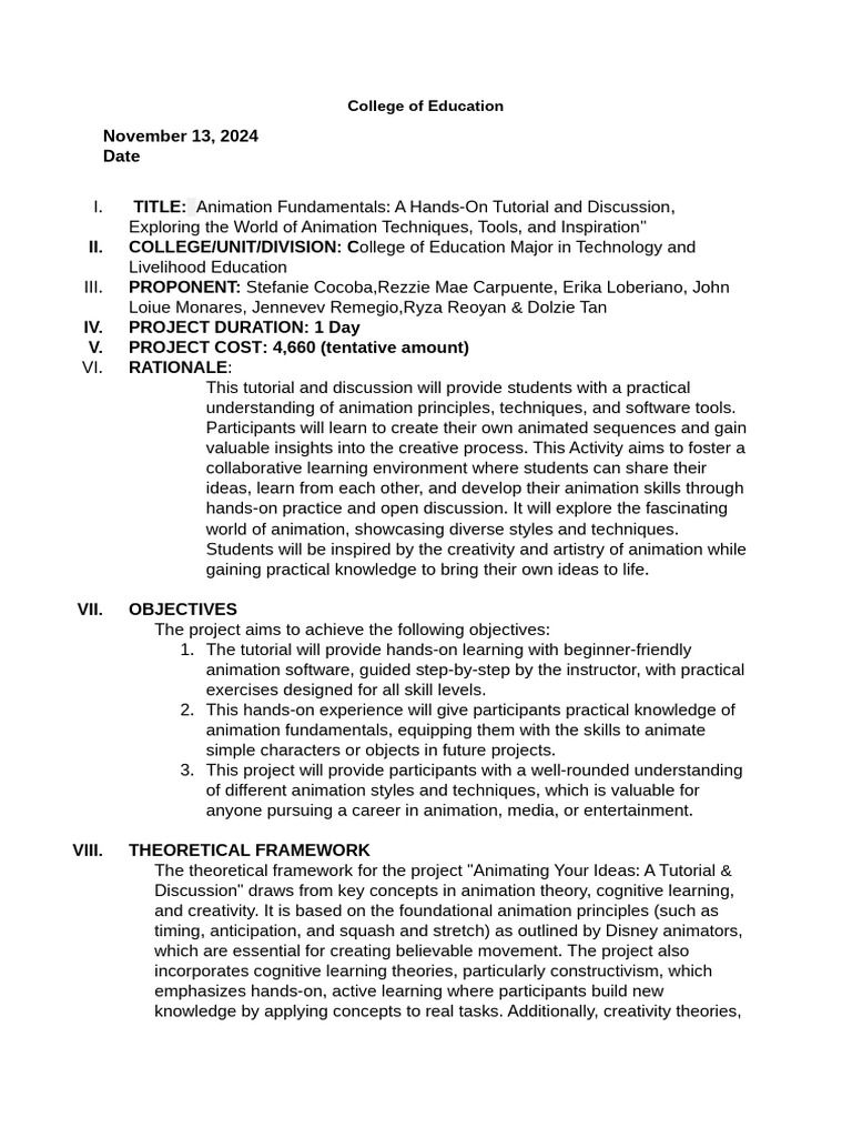 Group 5 Proposal Letter | PDF | Learning Theory (Education) | Creativity