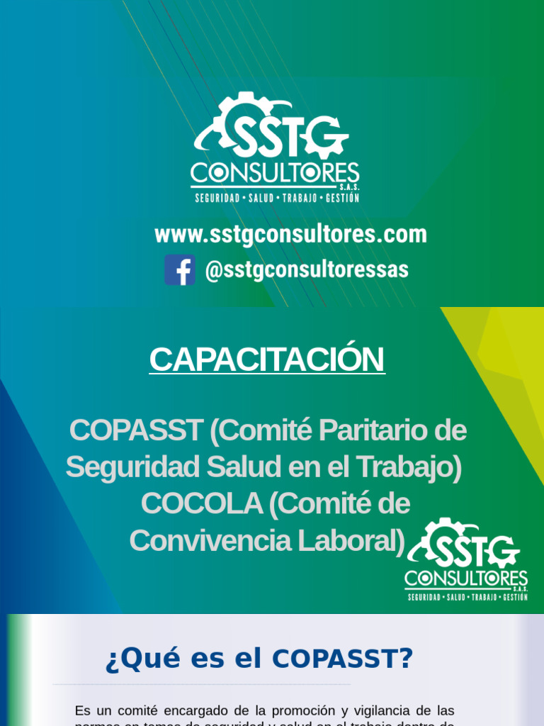 Capacitacion Copasst Cocola | PDF