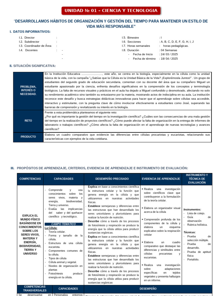 Unidad Nº 01 2do Cyt | PDF | Biología Celular) | Organismos