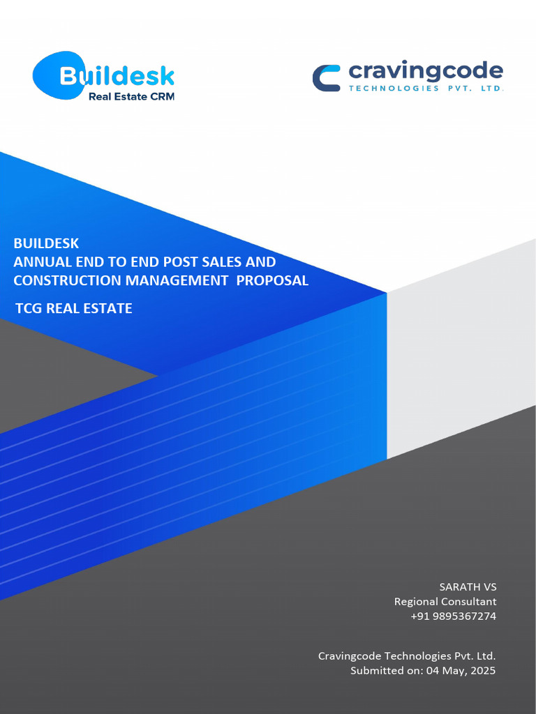 Buildesk Proposal - TCG Real Estate - v1.0 | PDF | Indemnity | Legal ...