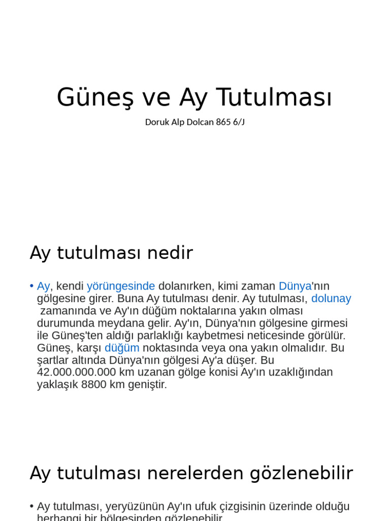 Fen Proje Sunumu | PDF