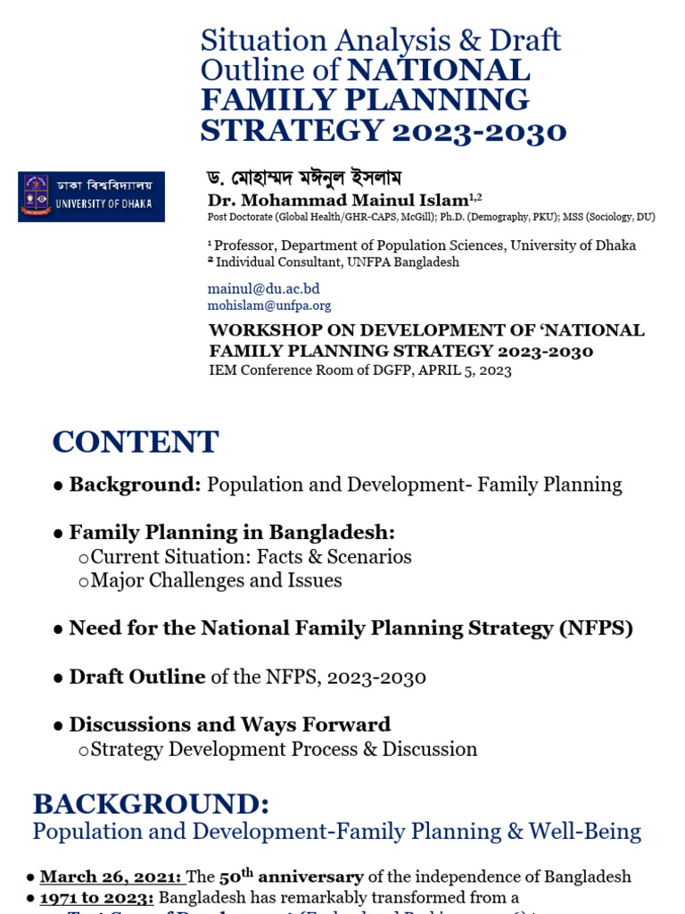 National Family Planning Strategy 2023-2030 | PDF | Family Planning ...