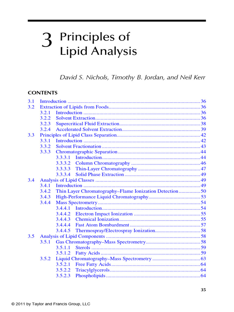03 Principles of Lipid Analysis | PDF | Chromatography | Solvent