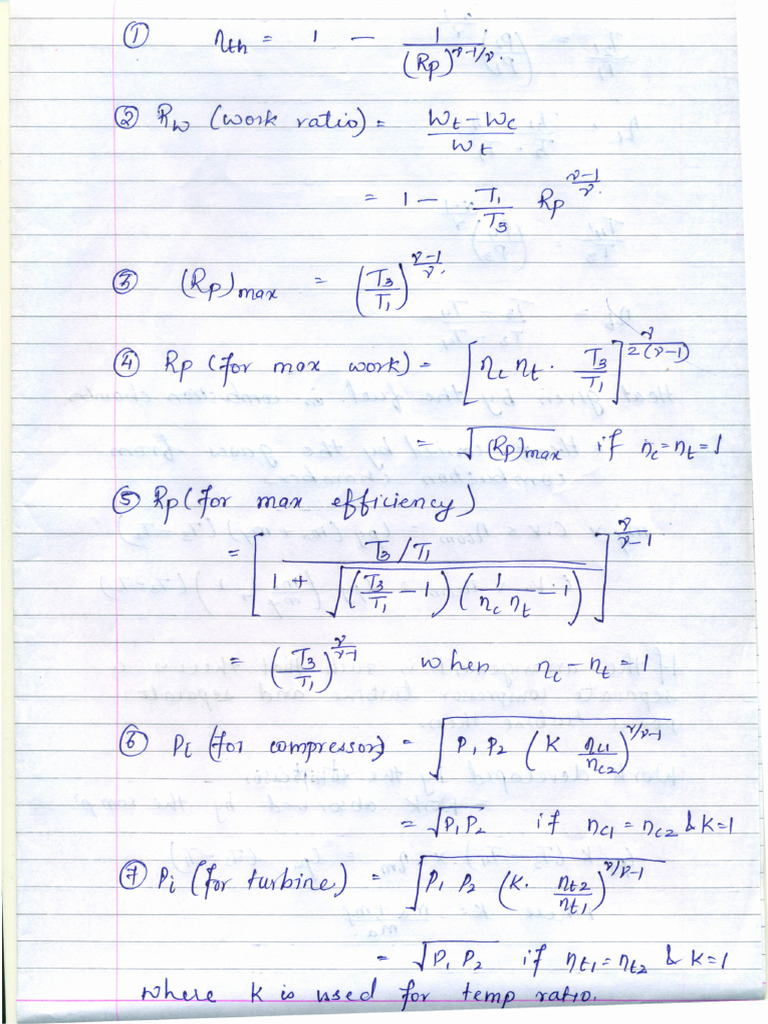 Turbo - Formula Sheet | PDF
