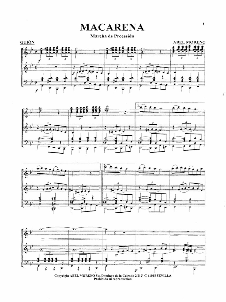 Macarena Partitura Completa | PDF