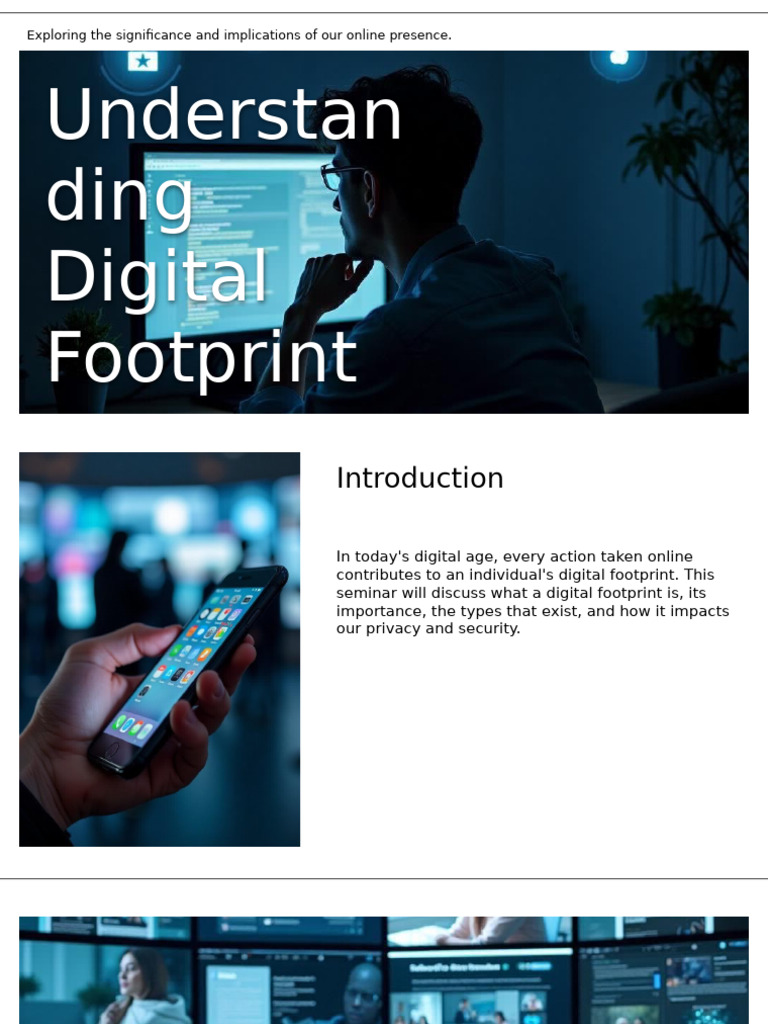 Understanding Digital Footprint | PDF | Privacy | Social Media