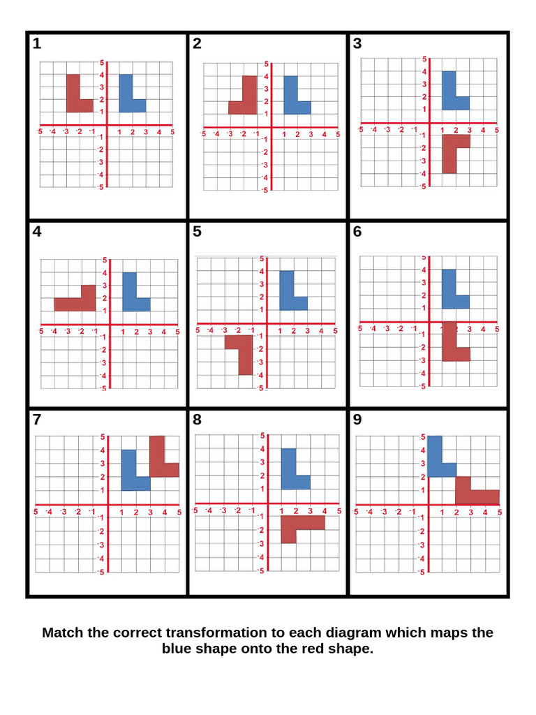 Describing Transformations Pair Activity (2) | PDF | Rotation | Euclidean Vector