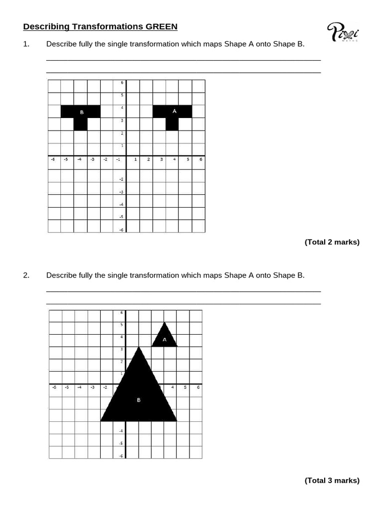 Describing Transformations RAG | PDF | Geometry