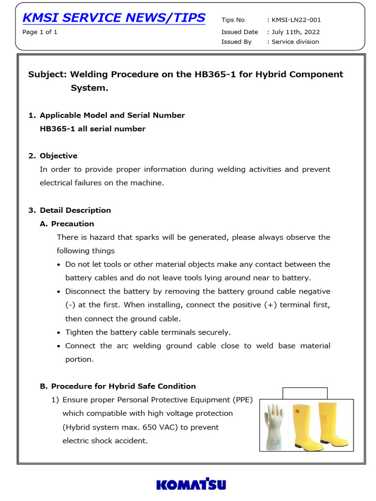 Welding Procedure for HB365-1 System | PDF | Capacitor | Switch