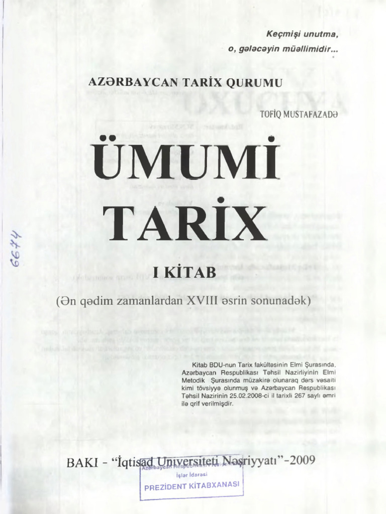 Umumi_tarix_I_kitab_En_qedim_zamanlardan_XVIII_esrin_sonunadek | PDF