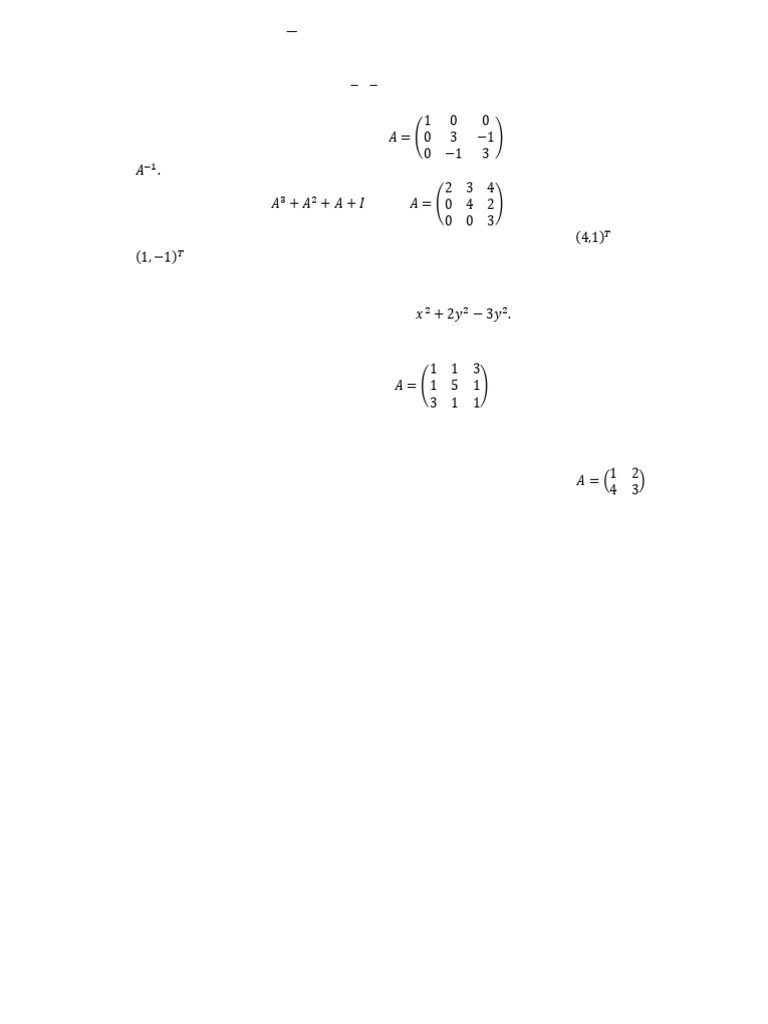 Ma23c01 - Unit I - Matrices | PDF