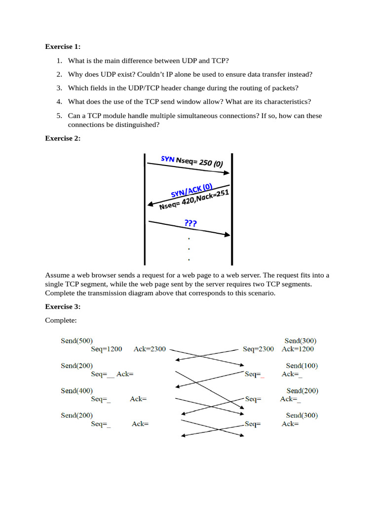 Exercises Chapter 3 | PDF