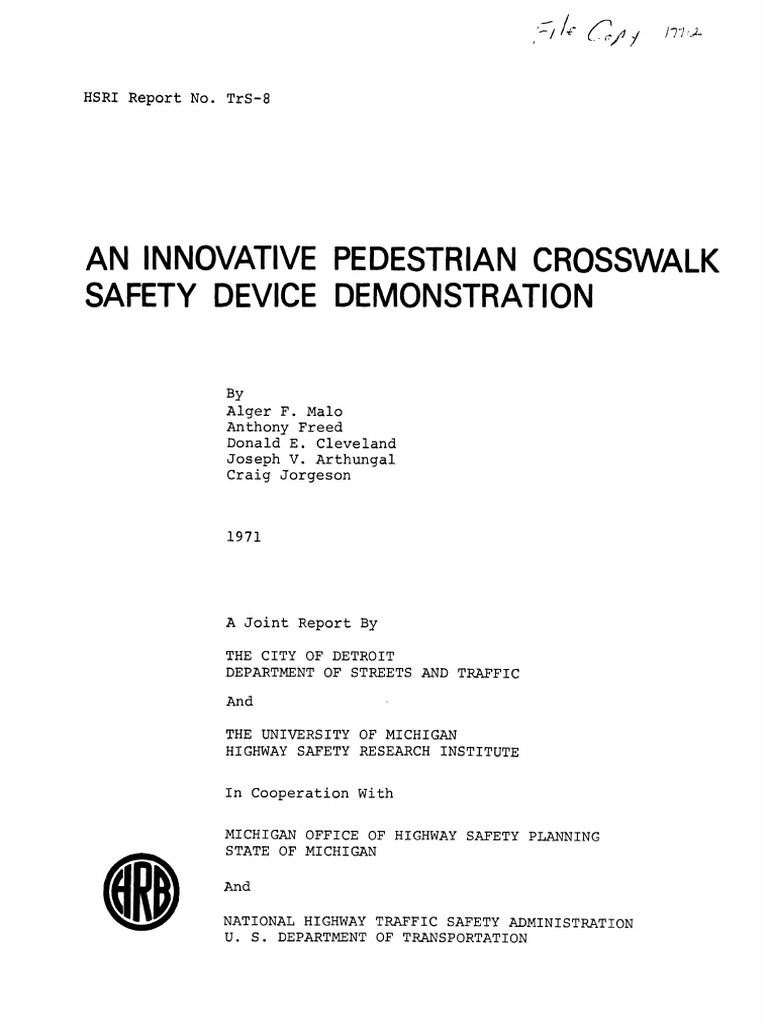 An Innovative Pedestrian Crosswalk Safety Device Demonstration | PDF ...