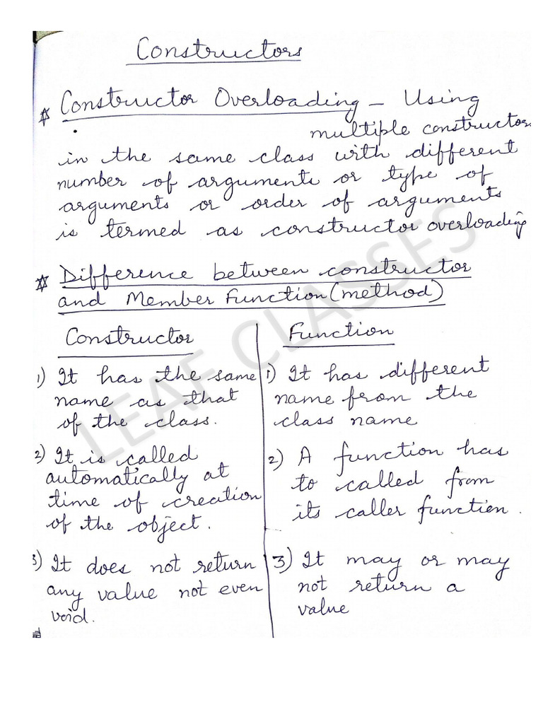 Constructors 2 | PDF