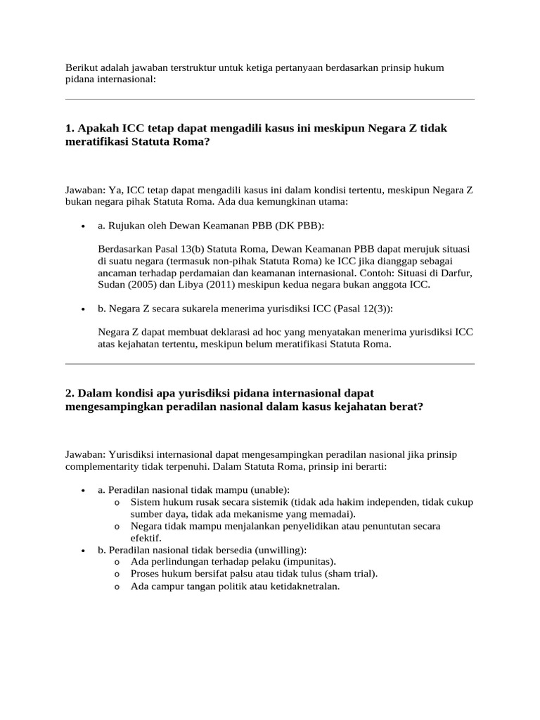 Yurisdiksi ICC dan Hybrid Tribunal | PDF