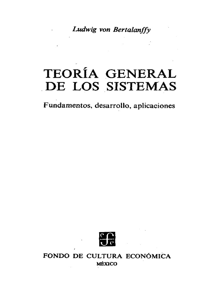 Teoria General de Los Sistemas - Ludwin Von Bertalanffy Cap2 | PDF
