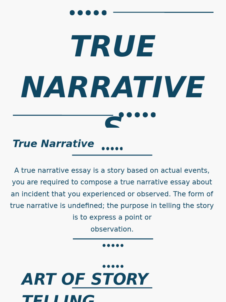 True Narratives | PDF