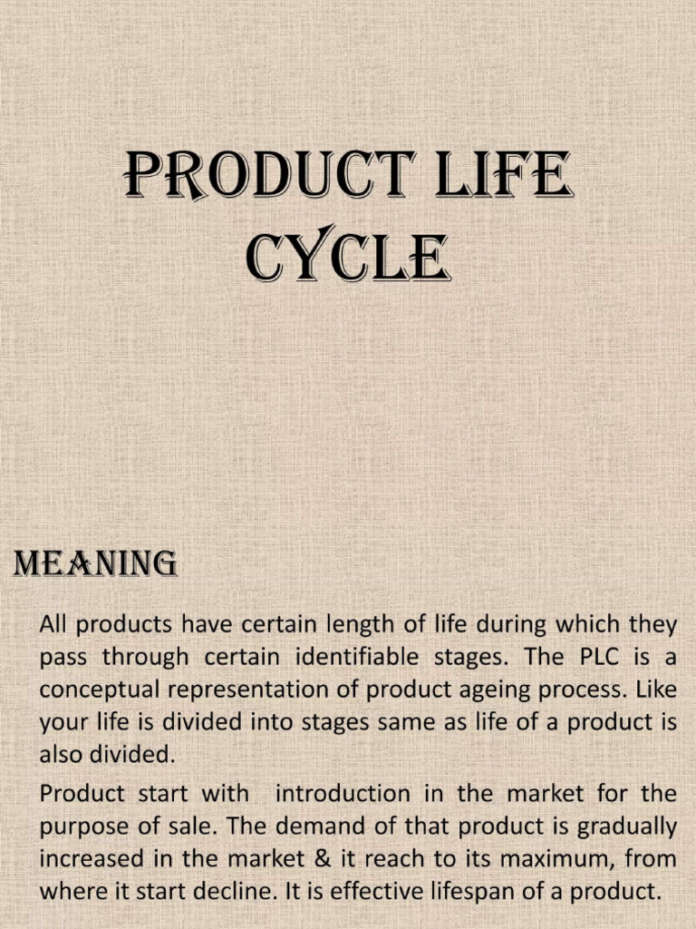 Product Life Cycle | PDF