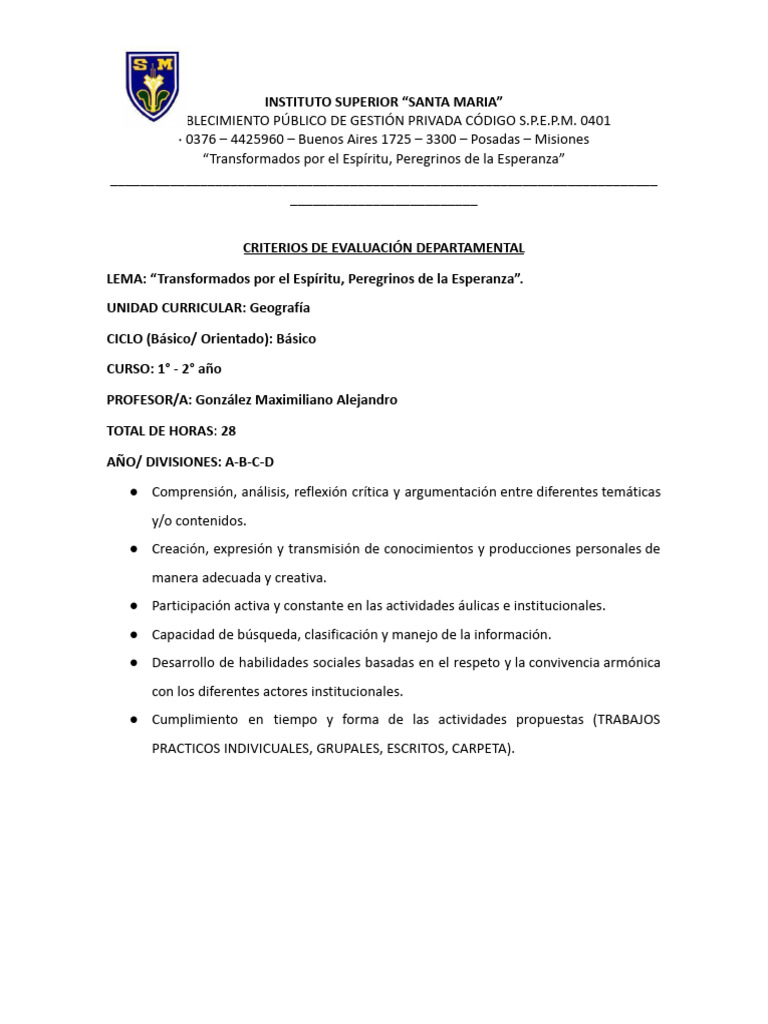 Acuerdos de Convivencia y Criterios de Evaluaci-n.docx | PDF | Aprendizaje