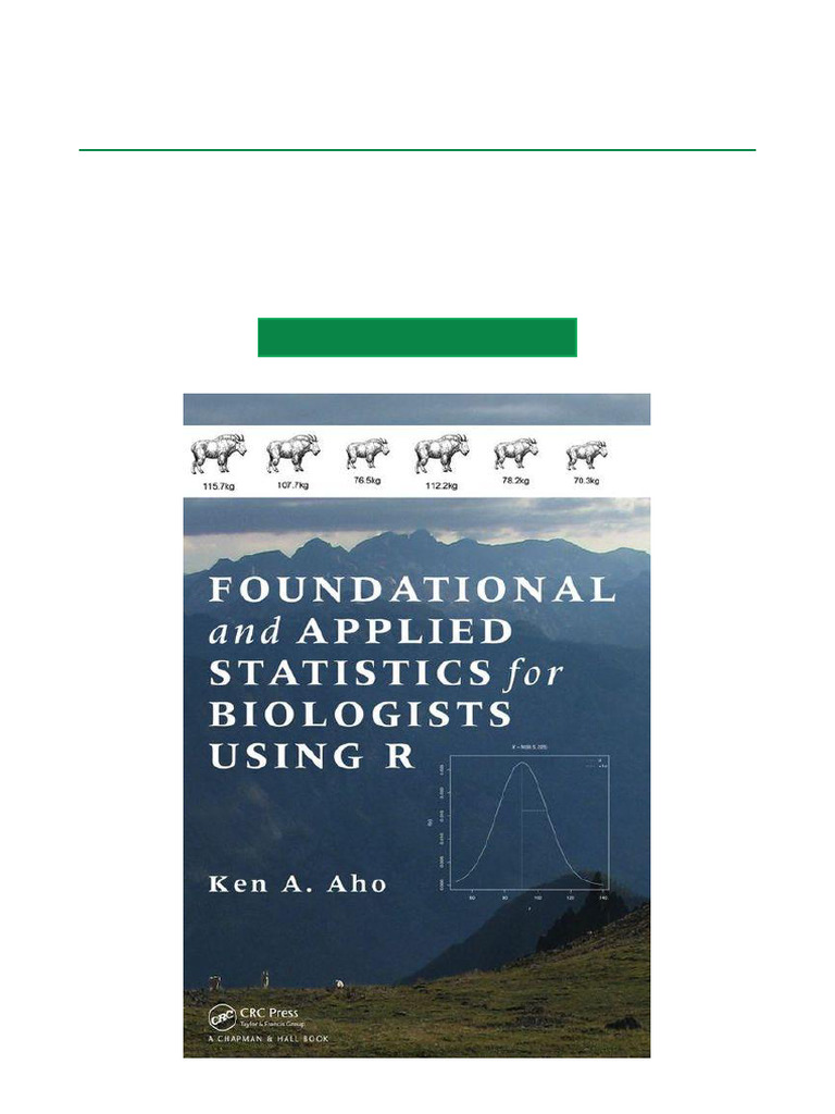 Trending Now Foundational and Applied Statistics For Biologists Using R 1st Edition Complete ...