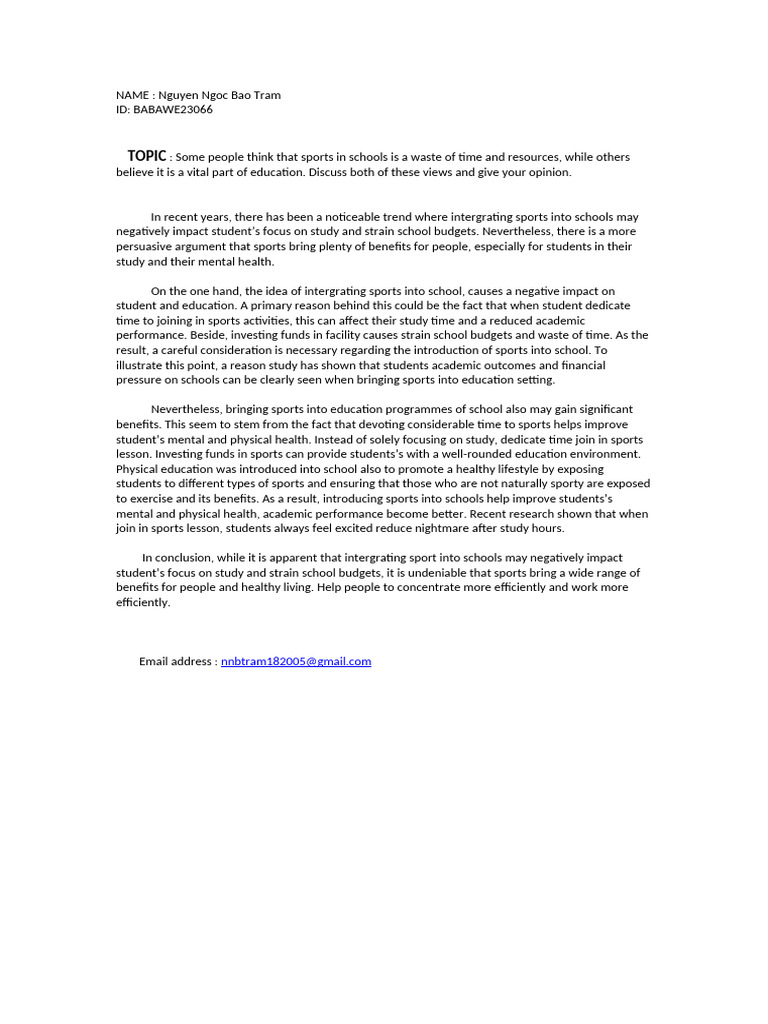 Babawe23066 - Nguyen Ngoc Bao Tram - Ie1 - Ca2 Writing Assignment ...