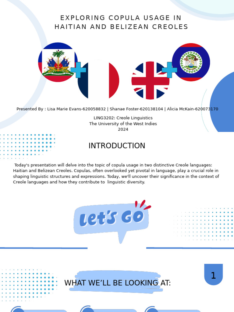 Copular Verbs in Belize and Haiti | PDF | English Language | Grammar