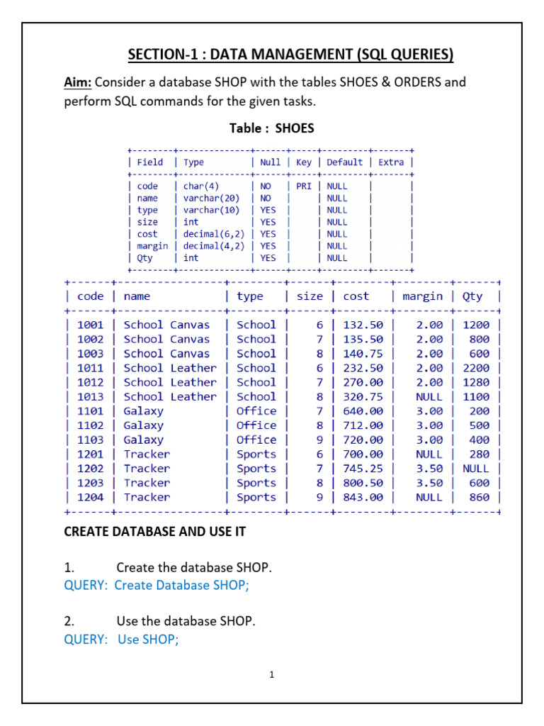 SOLUTION XII PRACTICAL FILE SQL QUERIES 2025-26 | PDF | Sql | Databases