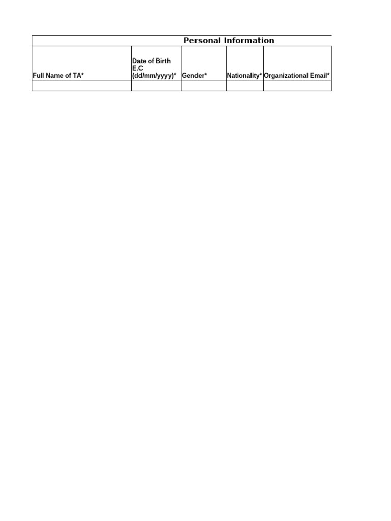 TA Data Collection Form | PDF | Health Care | Social Programs