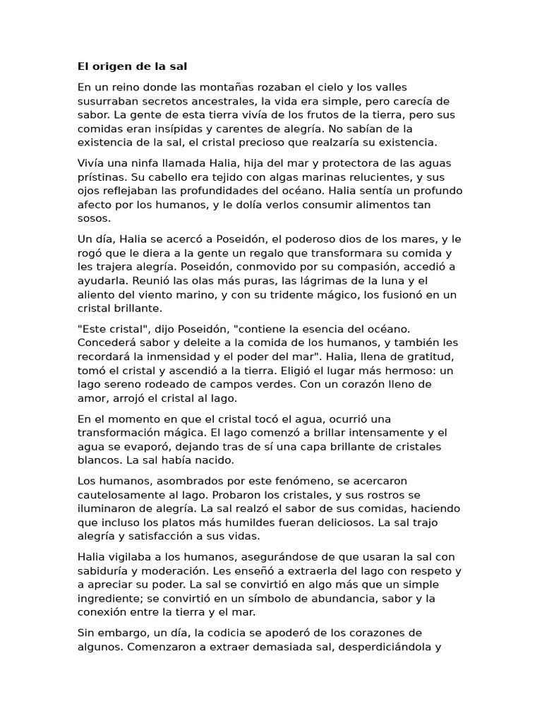 El origen de la sal | PDF | sal