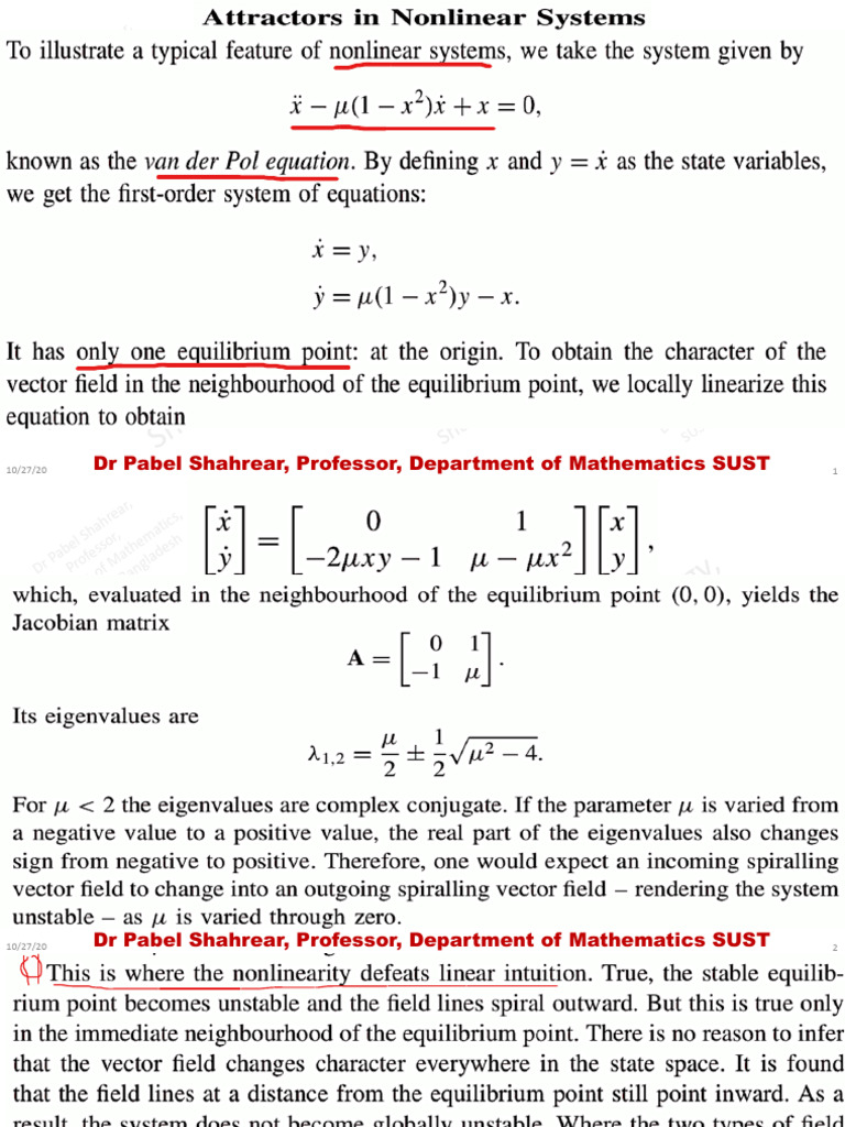 Limit Cycles | PDF | Differential Equations | Physics