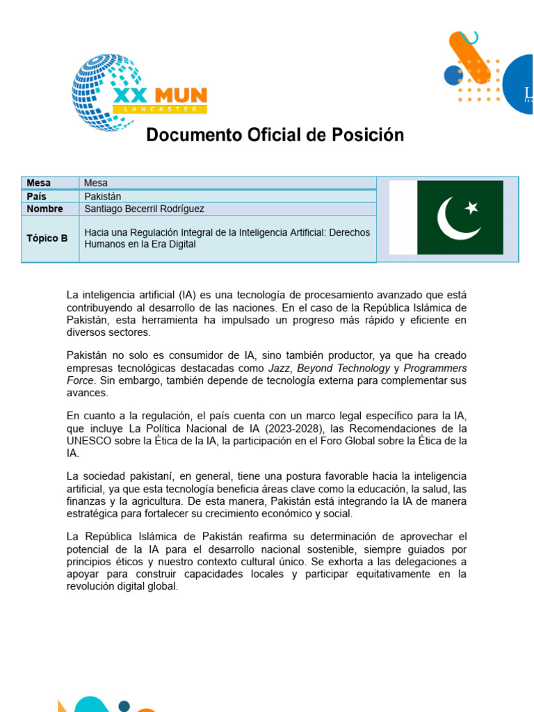 SANTIAGO BECERRIL RODRIGUEZ - Documento de Posición Editables | PDF