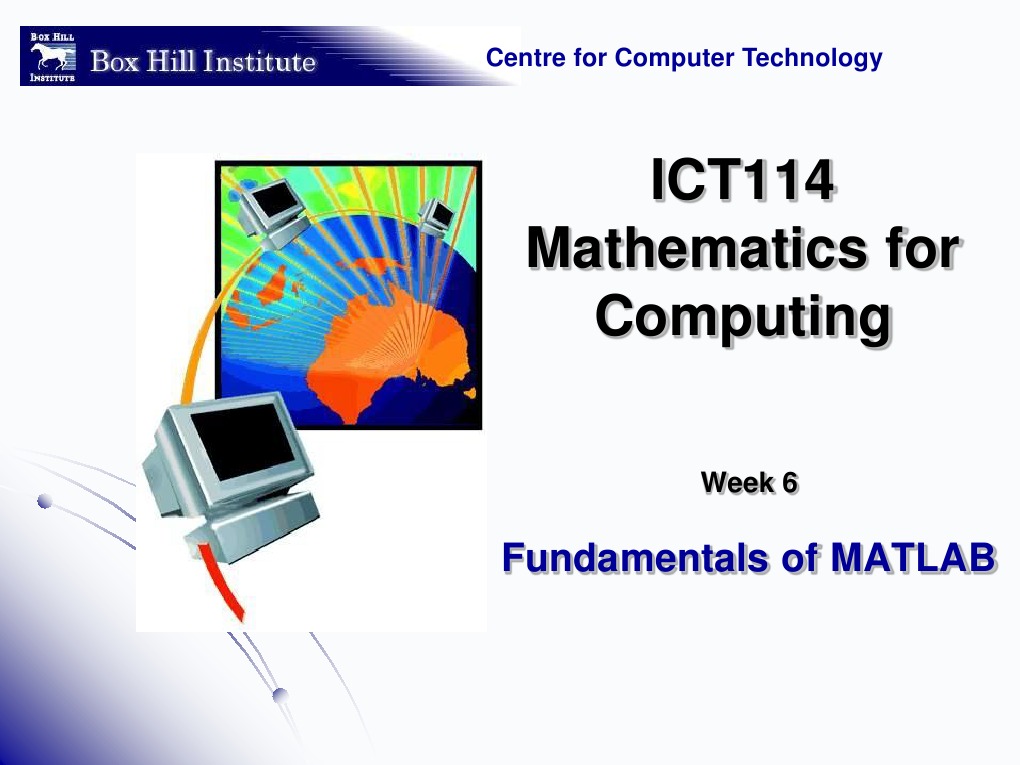 W6 MATLAB Fundamentals | PDF | Matlab | Matrix (Mathematics)