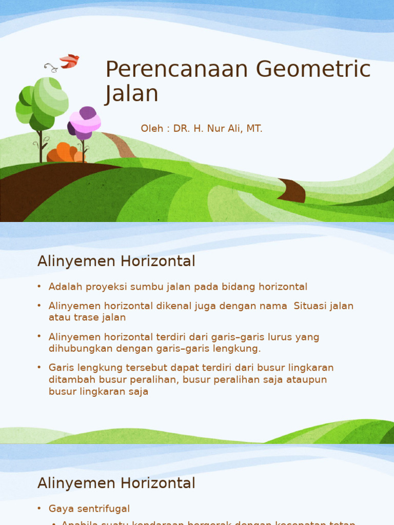 Perencanaan Geometric Jalan | PDF