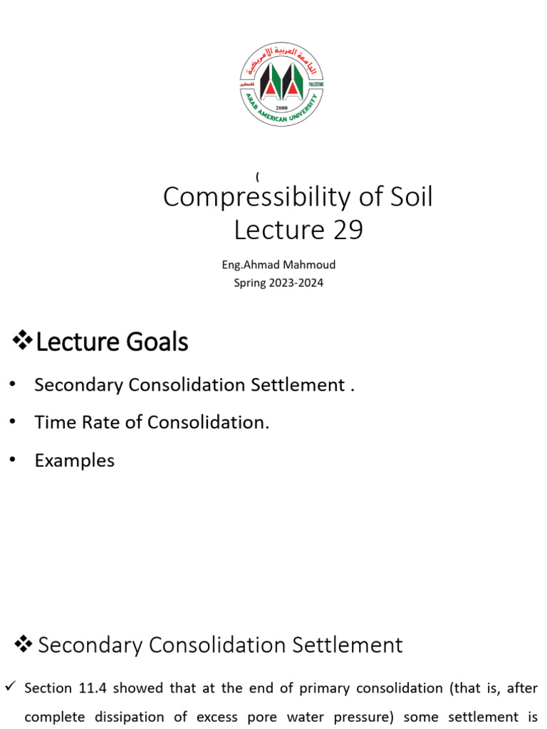 Compressibility of Soil Lecture 29 | PDF | Geotechnical Engineering | Mechanical Engineering