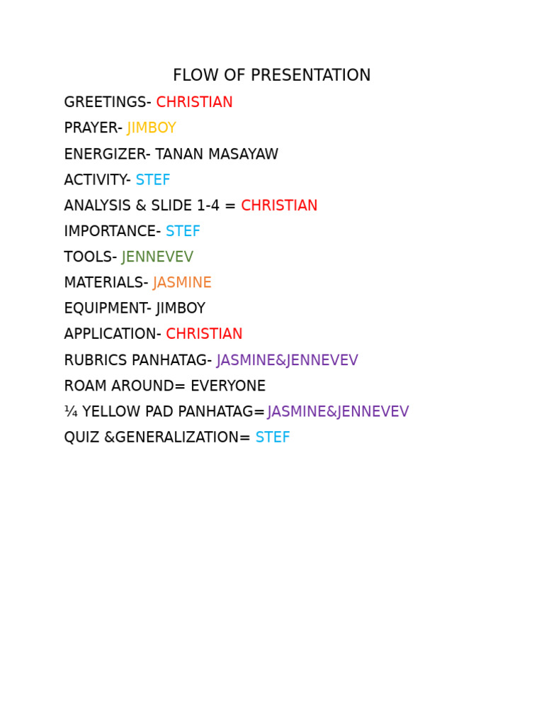 Flow of Presentation | PDF