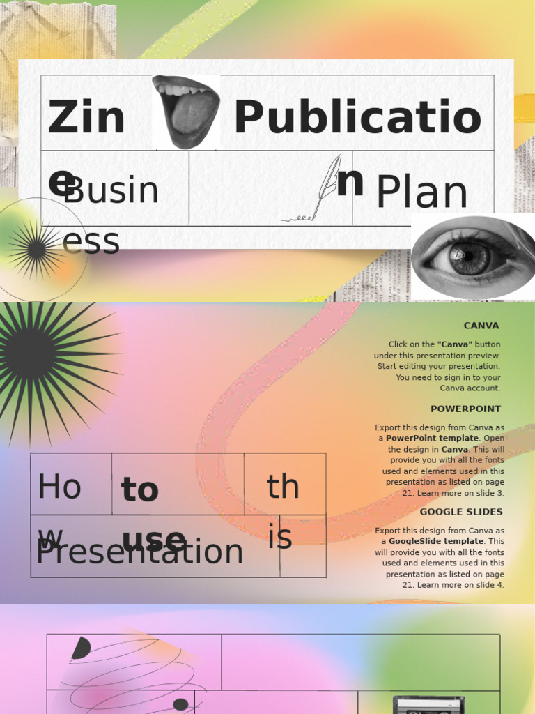 Bản sao của Gradient Retro Black&White Animated Zine Publication Business Plan Presentation ...