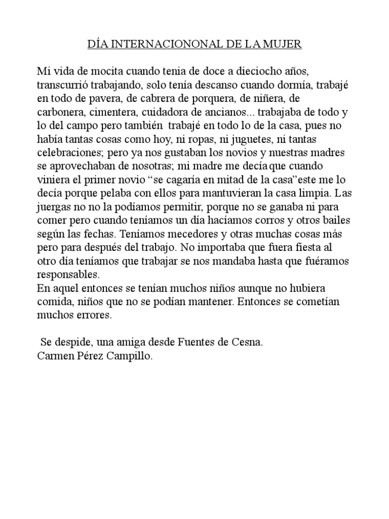 Dia Internacional de La Mujer | PDF | Carnaval | Mujer