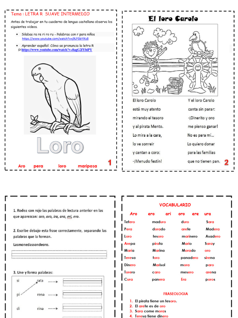 Cuento y actividades con la letra R | PDF