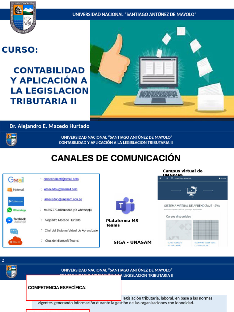 Diapositiva Contabilidad Tributaria Ii 2022 - Ir - 01 | PDF | Contabilidad