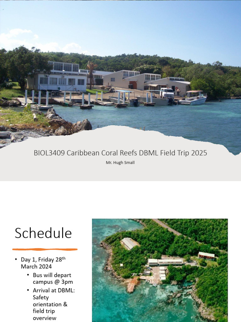 BIOL3409 Caribbean Coral Reefs DBML Field Trip 2024-2025 - Preparation Lecture - Student Version ...