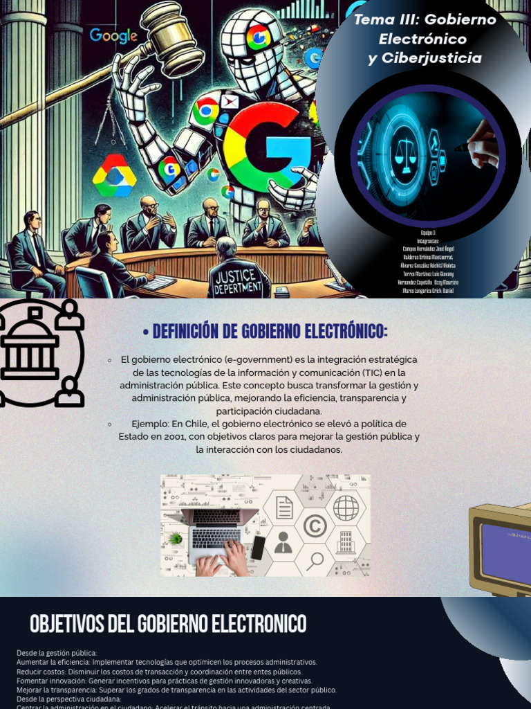 Informatica Juridica Tema Iii Gobierno Electronico y Ciberjusticia ...
