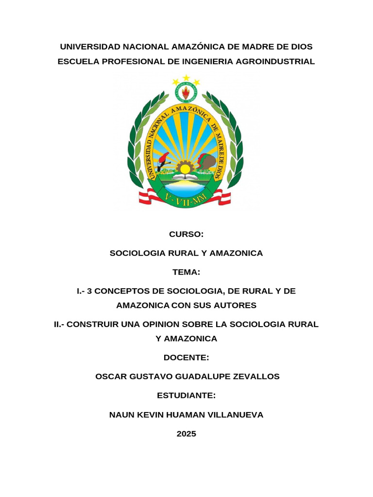 Sociologia Rural y Amazonica (Naun) | PDF | Sociología | Educación en ...