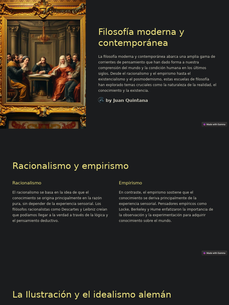 Filosofía Moderna y Contemporánea: Corrientes Clave | PDF | Filosofía ...