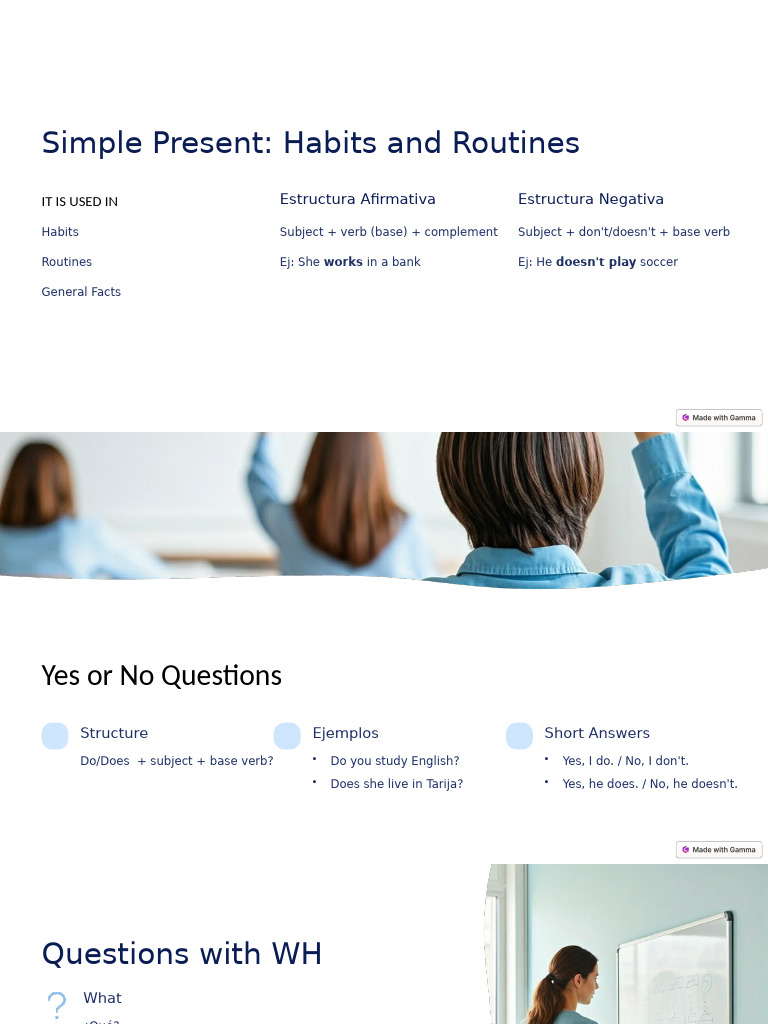 Simple Present for Daily Routines | PDF