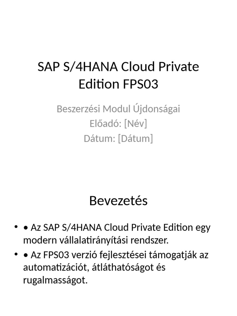SAP S4HANA FPS03 Presentation | PDF